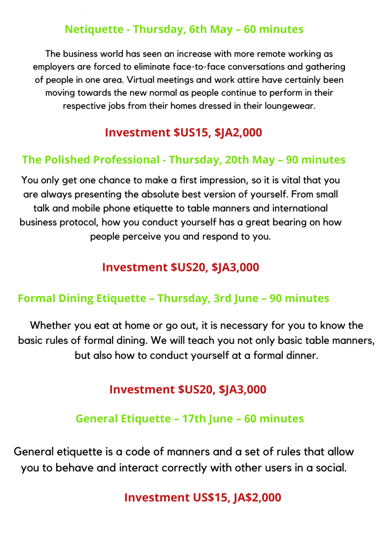 “Aficionado Kids TM” - 2023 Children's Etiquette Summer Course - The ...